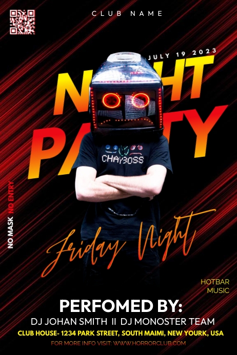 Friday Night Party Template | PosterMyWall