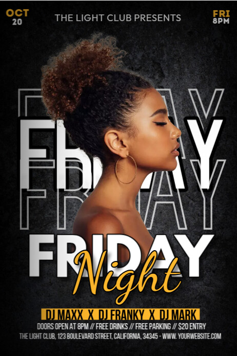 Friday Night Party Template | PosterMyWall
