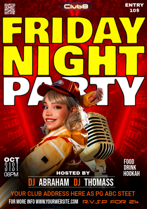 friday night party design Template | PosterMyWall
