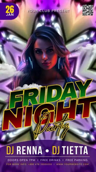 Friday Night Party Template | PosterMyWall