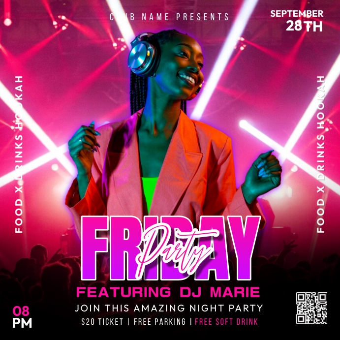Friday Night Party Event Template | PosterMyWall