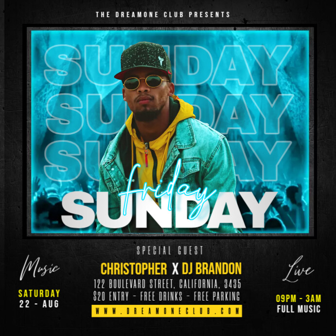 Friday Night Party Event Template | PosterMyWall