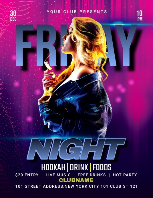 friday night party flyer Template | PosterMyWall