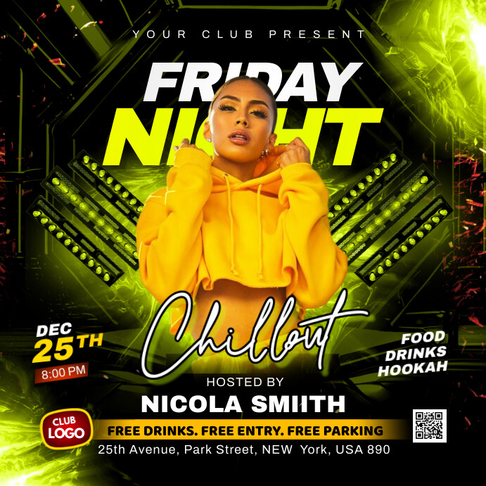 Friday Night Party Flyer Template | PosterMyWall