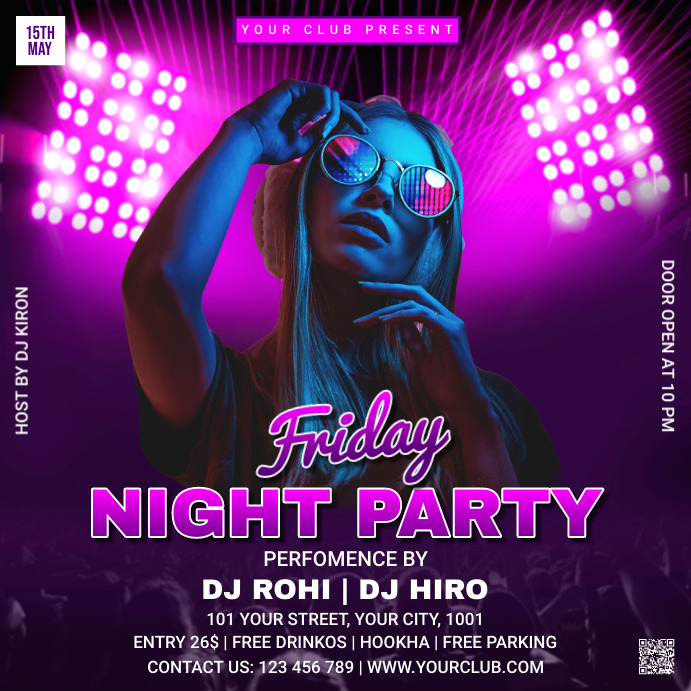 friday night party flyer Template | PosterMyWall