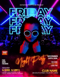 Friday night party flyer Template | PosterMyWall