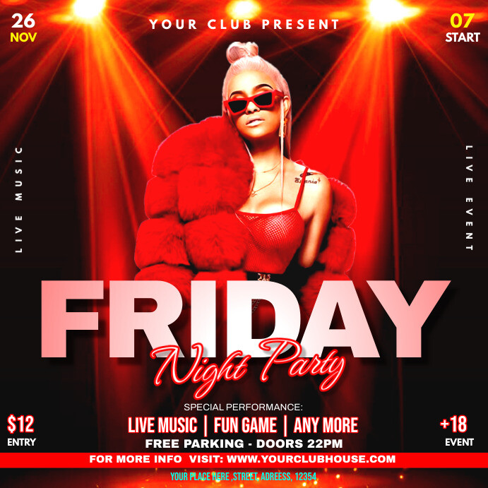 friday night party flyer Template | PosterMyWall