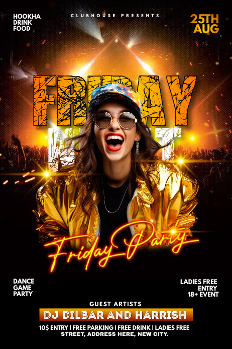 friday night party flyer Template | PosterMyWall