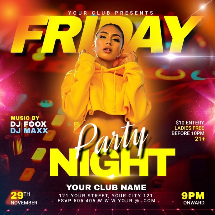 friday night party flyer Template | PosterMyWall