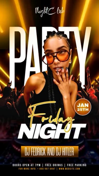 Friday night party flyer Template | PosterMyWall