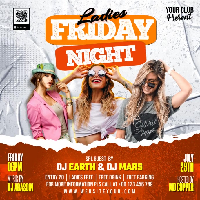 Plantilla de Friday Night Party Flyer | PosterMyWall