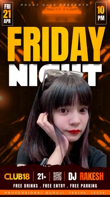 friday Night Party Flyer Template | PosterMyWall