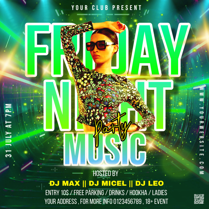 friday night party flyer Template | PosterMyWall