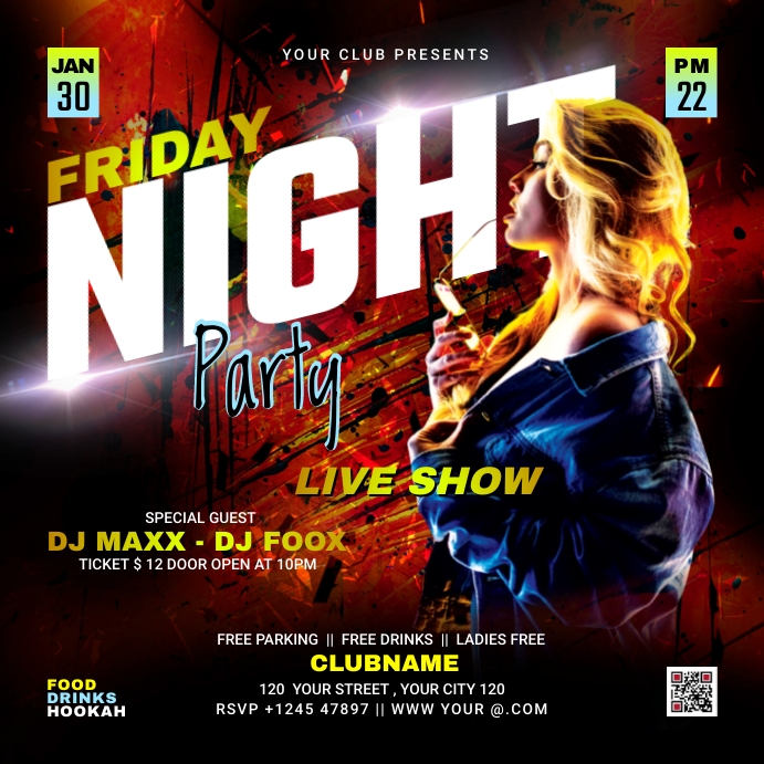 friday night party flyer Template | PosterMyWall