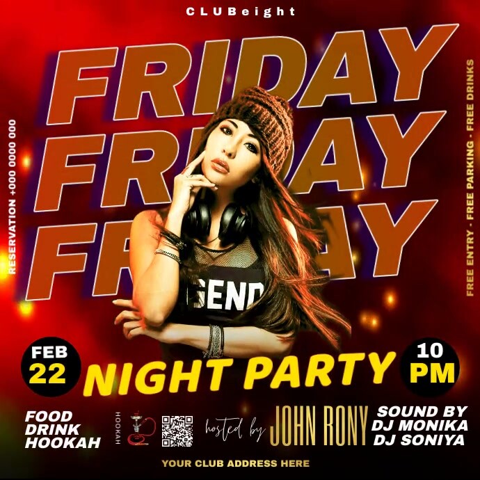 friday night Party Flyer Design Template | PosterMyWall