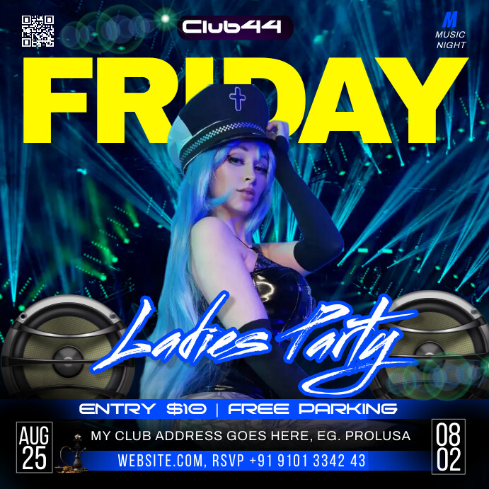 friday Night Party Flyer Template | PosterMyWall