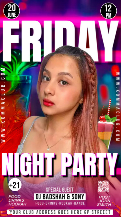 friday Night Party Flyer Template | PosterMyWall