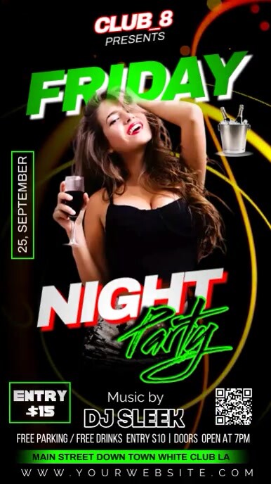 FRIDAY NIGHT PARTY FLYER TEMPLATE POSTER | PosterMyWall