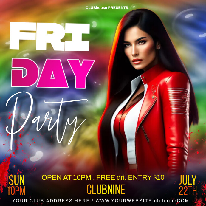 friday night Party/night club/dj night/adult Template | PosterMyWall