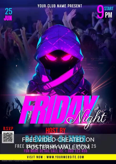 Copy of Friday Night party poster | PosterMyWall