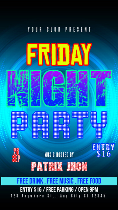 friday night party poster Template | PosterMyWall