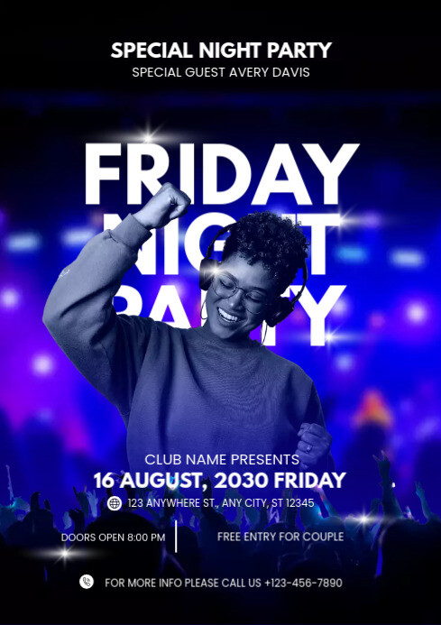 friday night party template | PosterMyWall