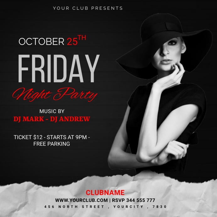 FRIDAY NIGHT PARTY TEMPLATE | PosterMyWall