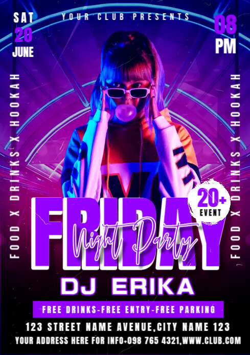 Friday Night Party Template | PosterMyWall
