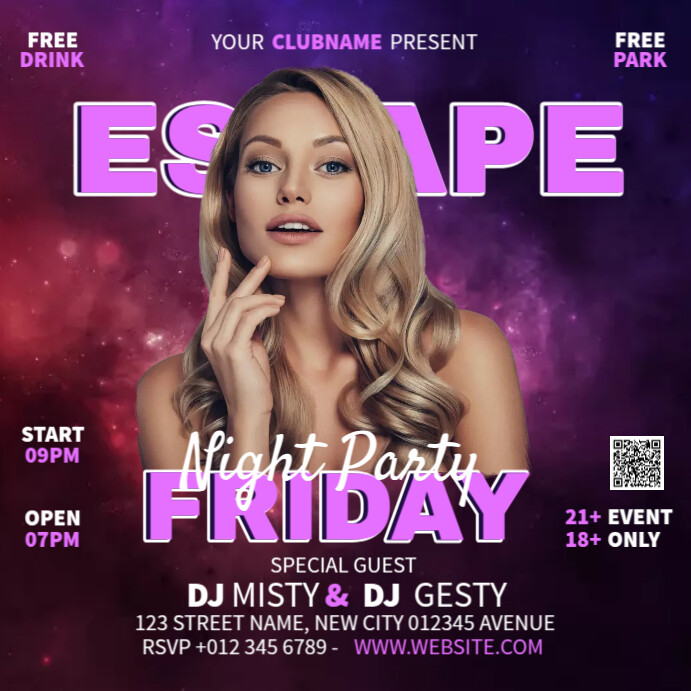 Friday Night Party Template | PosterMyWall