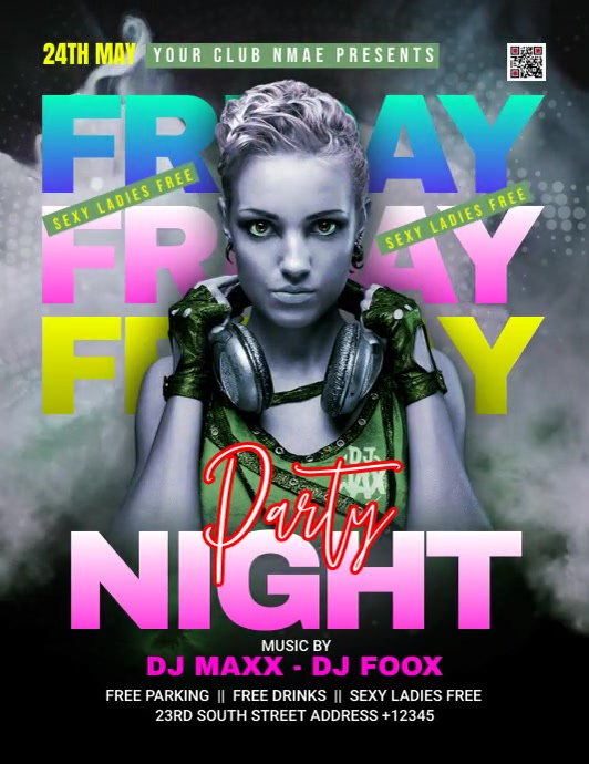 friday night party video flyer Template | PosterMyWall