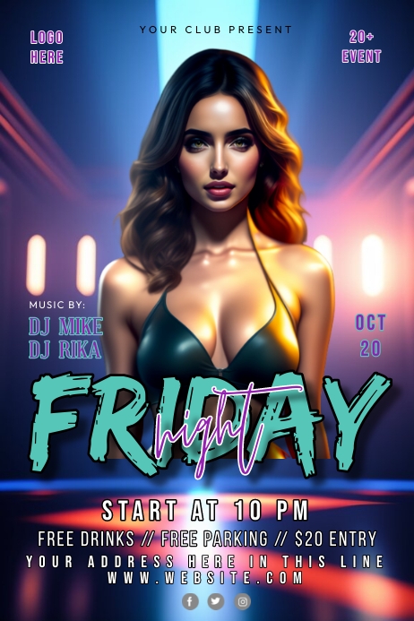 Friday Night Poster Template | PosterMyWall