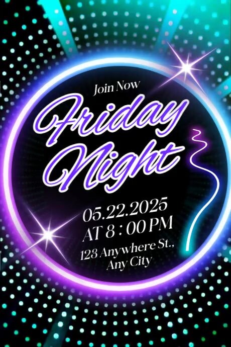Plantilla de Friday Night Poster | PosterMyWall