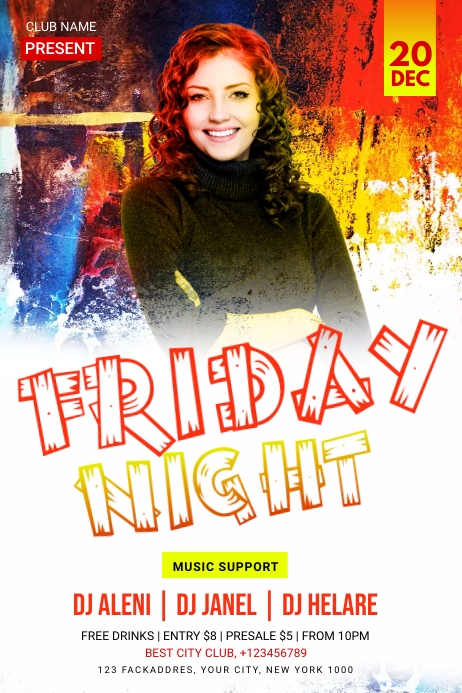 Friday Night Poster Template | PosterMyWall