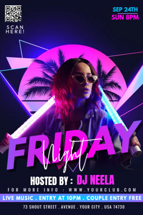 Friday Night Poster Template | PosterMyWall