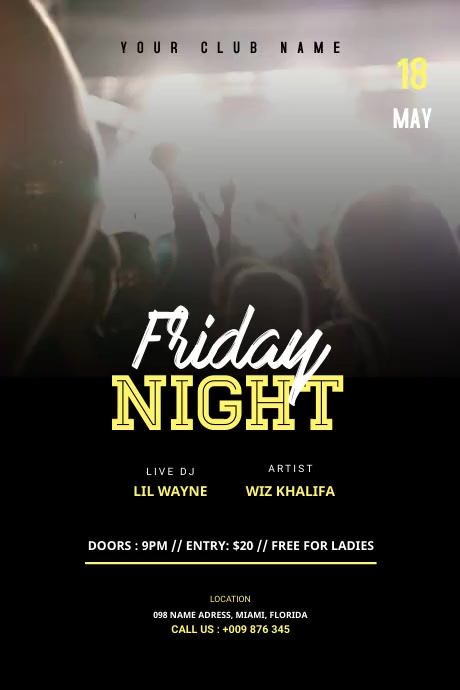 Copy of Friday Night Poster Template | PosterMyWall