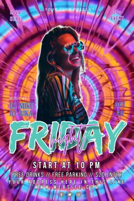 Friday Night Poster Video Template | PosterMyWall