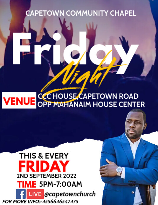 Friday night service (2) Template | PosterMyWall
