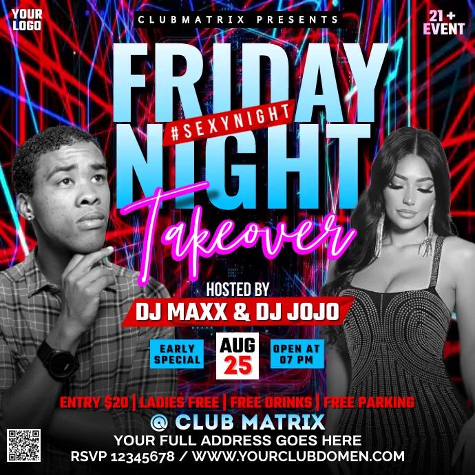 Copy of Friday night takeover | PosterMyWall