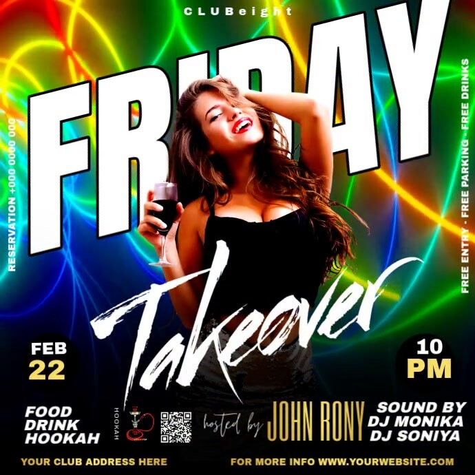 friday night takeover party Template | PosterMyWall