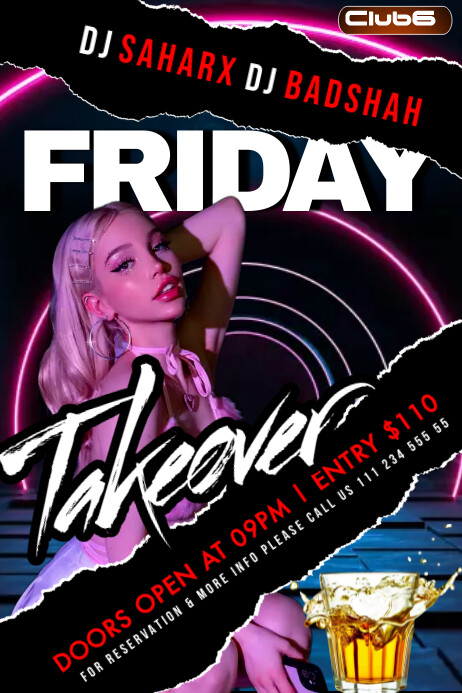 Plantilla de friday night takeover party | PosterMyWall
