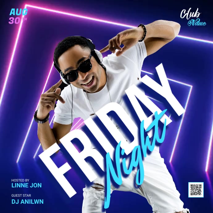 Plantilla de Friday Night template | PosterMyWall