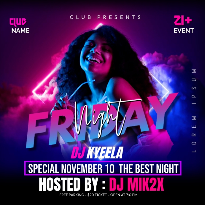 Friday Night Template | PosterMyWall