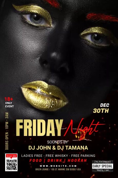 Plantilla de Friday Night Template | PosterMyWall