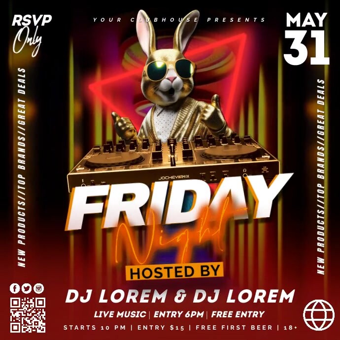 FRIDAY NIGHT TEMPLATE | PosterMyWall