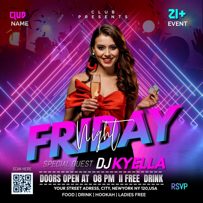 Friday Night Template | PosterMyWall