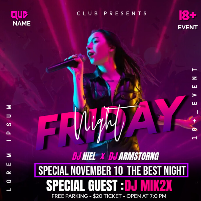 Friday Night Template | PosterMyWall