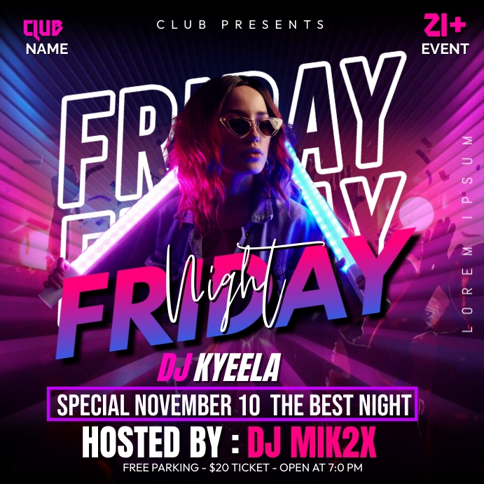 Friday Night Template | PosterMyWall