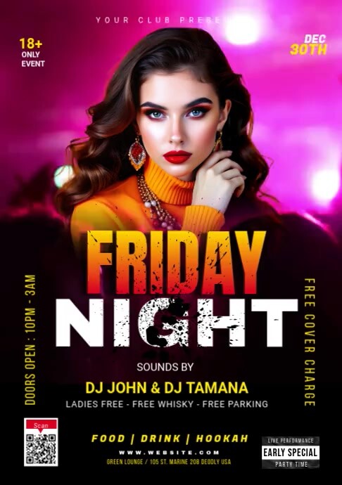 Friday Night Template | PosterMyWall