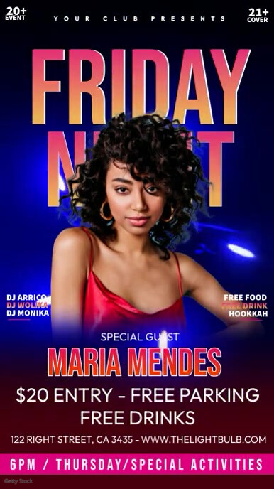 Plantilla de Friday Night Video | PosterMyWall