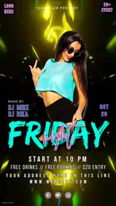 Friday Night Video Template | PosterMyWall